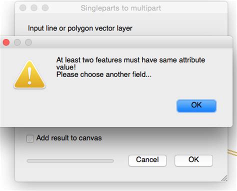 Qgis Singlepart To Multipart Not Producing Results Geographic
