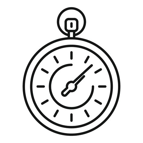 Chronometer Icon Outline Vector Stopwatch Clock 15109542 Vector Art At