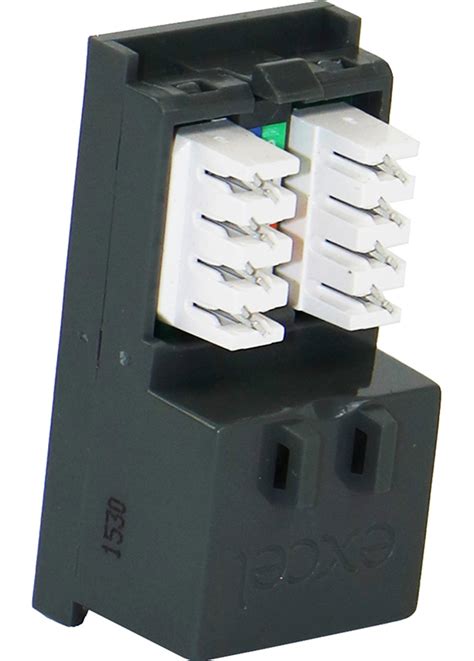 Buy Excel Cat5e Utp Office Low Profile Euromod Rj45 Module Grey 100 275 Ge Comms Express