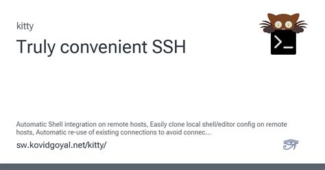 Truly Convenient Ssh Kitty