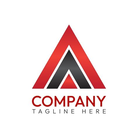 Un Logotipo De Letra En Forma De Triángulo Vector Premium