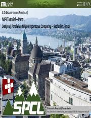 MPI Tutorial Part 1 Parallel Computing Design Basics Course Hero