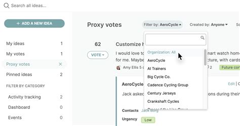 Greater Proxy Voting Visibility On Ideas Aha Software
