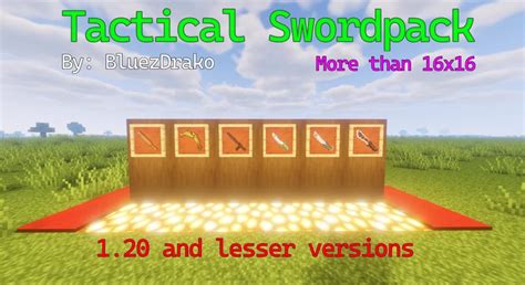 Tactic Tools Tactical Swordpack Lite Minecraft Texture Pack