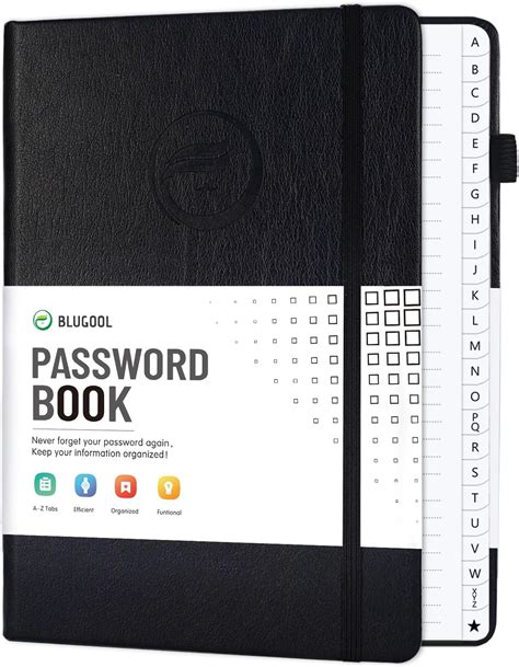 Password Book With Alphabetical Tabs Hardcover Large