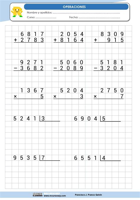 Fichas Con Ejercicios De Multiplicaciones Por Una Cifra Ejercicios De Calculo Problemas De