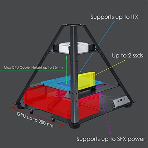 Azza Pyramid Mini 806 Mini Itx Tower Computer Cases Parts Pc Builds