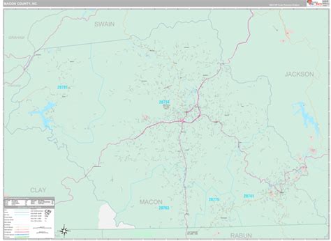 Macon County Nc Zip Code Map Premium