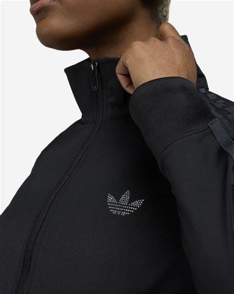 Shop Adidas Rhinestones Firebird Track Jacket Jl9327 Black Snipes Usa
