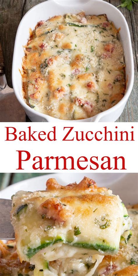 Easy Baked Zucchini Parmesan Zucchini Side Dishes Zucchini Side Dish