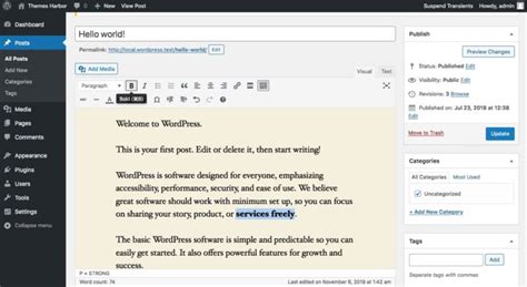 Wordpress Editors Classic Vs Gutenberg Block Style Themes Harbor