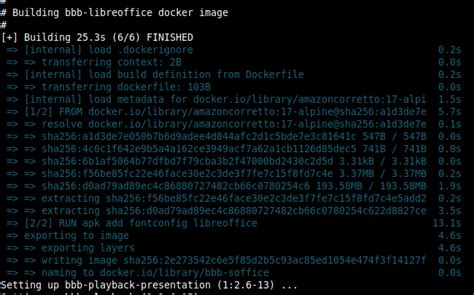 bigbluebutton building bbb libreoffice docker image stuck in step 4