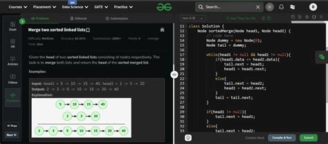 160daysofgfg Java Dsa Mergelinkedlists Linkedlistproblems