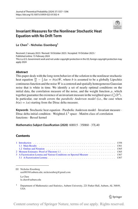 Invariant Measures For The Nonlinear Stochastic Heat Equation With No Drift Term