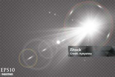 투명 한 배경의 햇빛 발광 효과 스타 스 팽 글 번쩍 투명 한 배경에 태양 섬광 렌즈가 반짝입니다 벡터 투명 햇빛 특수 렌즈 플레어 빛 효과 벡터벡터 가벼운에 대한 스톡