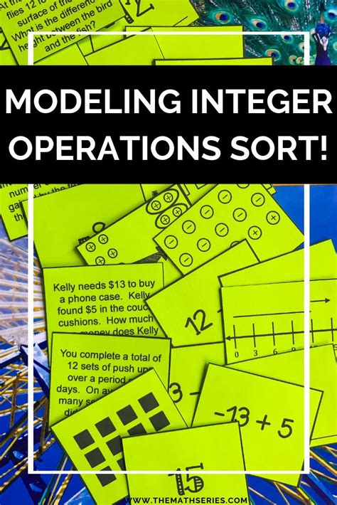 Modeling Integer Operations Sort Integer Operations Secondary Math Integers