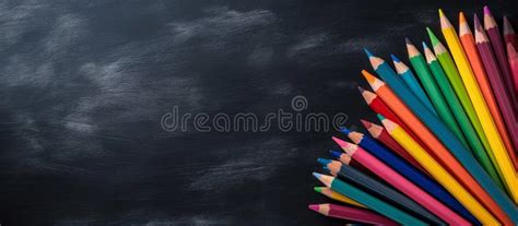 Education And Back To School Concept Stationery And Bus Over Classroom Blackboard Top View