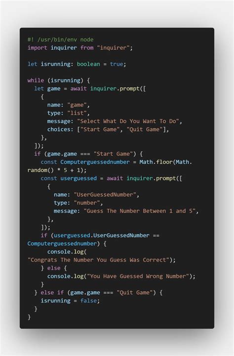 Completed Number Guessing Game With Typescript And Nodejs Rehann