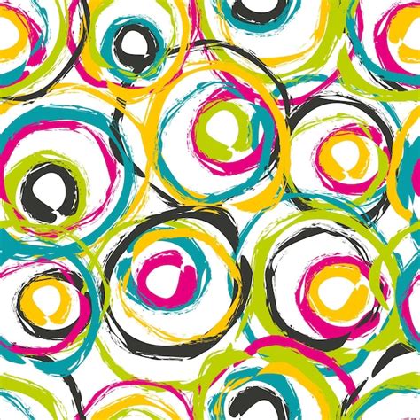 Premium Vector Abstract Seamless Pattern Design With Textured Circles