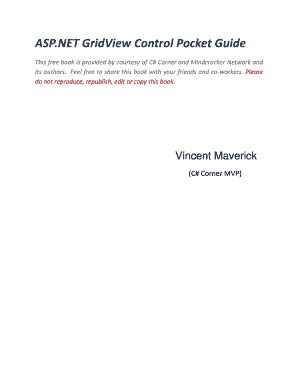 NET GridView Control Pocket Guide Fill And Sign Printable Template Online