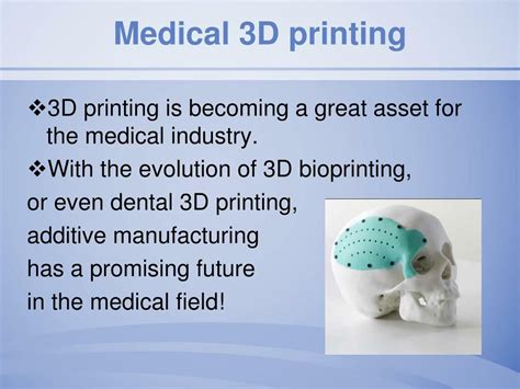 Ppt Smart Ways To Use 3d Printing In Medical Field Powerpoint