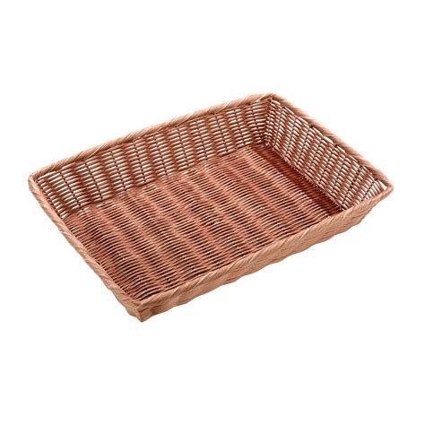 Polypropylene Rattan Basket 40 5x28 5x8 0cm Rectangular Dark Brown C03 Range Sunnex Products