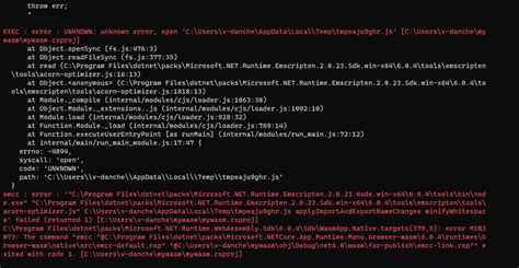 Netsdke2e Publishing Blazorwasm Project Failed With Aot Compilation