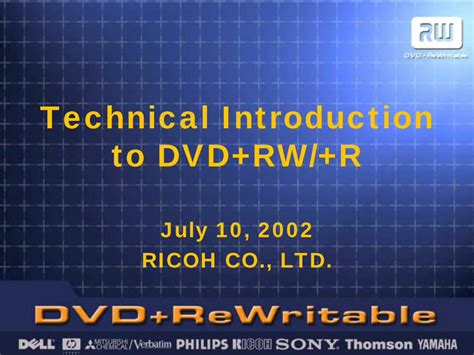 pdf technical introduction to dvd rw r · udf file system is