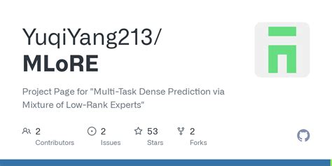 Github Yuqiyang213mlore Project Page For Multi Task Dense Prediction Via Mixture Of Low