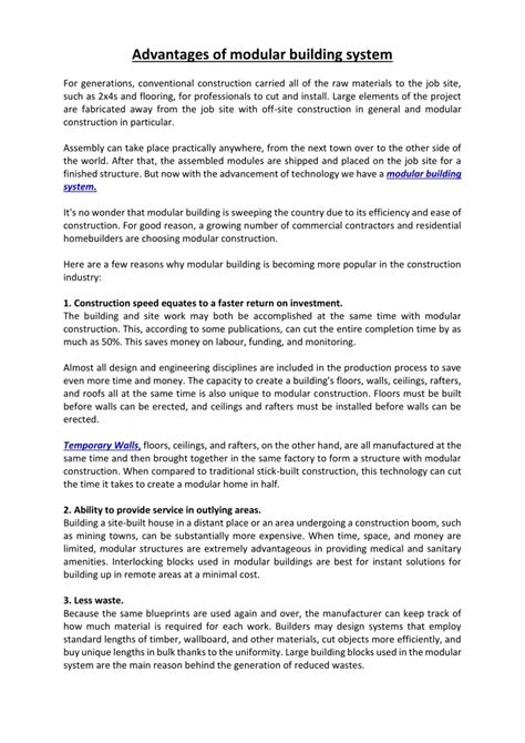 PPT Advantages Of Modular Building System PowerPoint Presentation Free Download ID 11032771