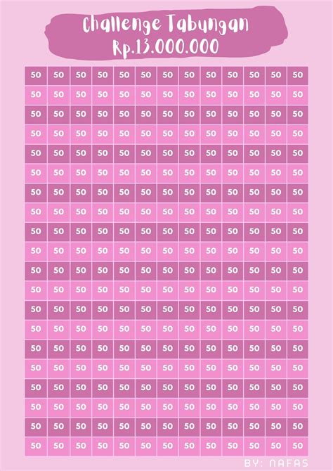 Challenge Menabung Money Template Money Planner