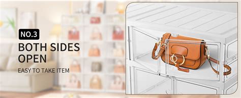 Amazon Com EHAMILY Cube Clear Handbag Storage Organizer For Closet Large Plastic Handbag