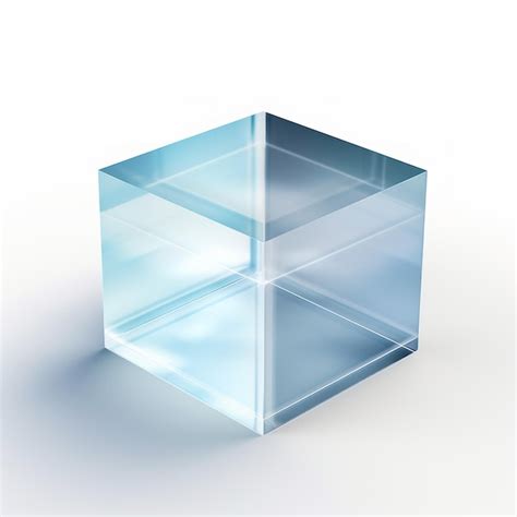 Premium Photo Shiny Plastic Isometric Cube Model Contemplative