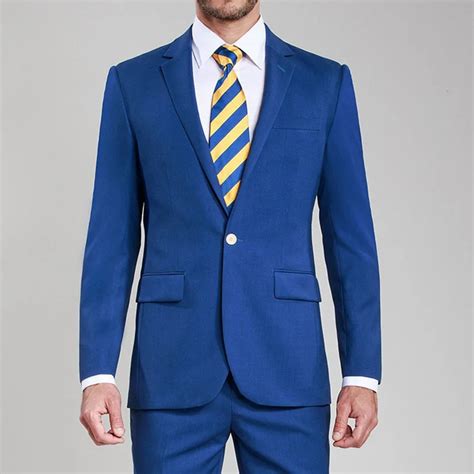 New Arrivals Royal Men Suits Slim Fit Formal Groom Prom Tuxedo Costume