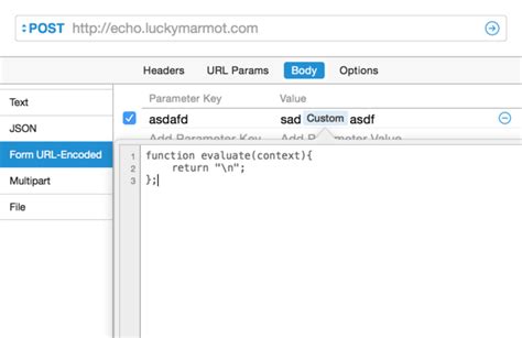 Paw App How Can I Add A Line Break In A Post Param Value Stack Overflow