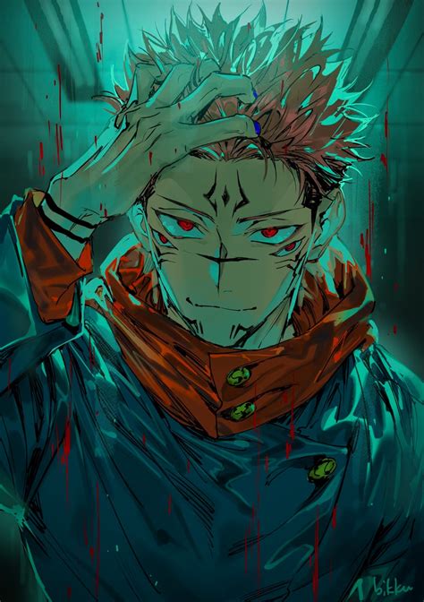 Itadori Yuuji And Ryoumen Sukuna Jujutsu Kaisen Drawn By Bikkusama