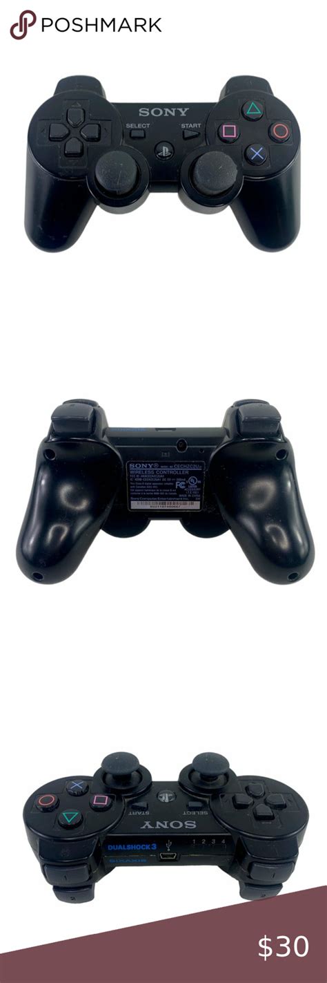 Sony Playstation 3 Ps3 Sixaxis Dualshock 3 Controller Black Genuine Oem