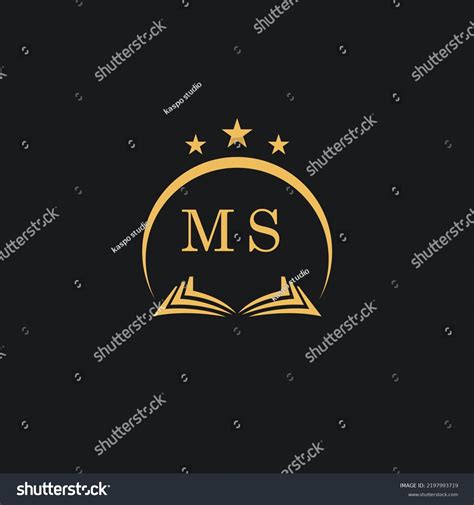 Letters Initial Ms Design Modern Law Stock Vector Royalty Free