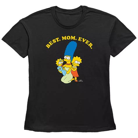 Womens The Simpsons Marge Best Mom Ever Basic Fit Graphic Tee