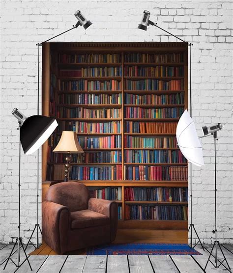 Buy Beleco 6x9ft Soft Fabric Bookshelf Backdrop Room Interior Single