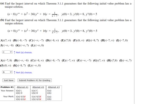 Solved A Find The Largest Interval On Which Theorem 3 1 1