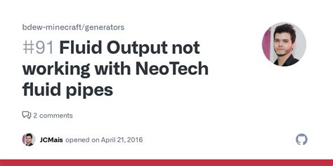 Fluid Output Not Working With Neotech Fluid Pipes · Issue 91 · Bdew Minecraftgenerators · Github