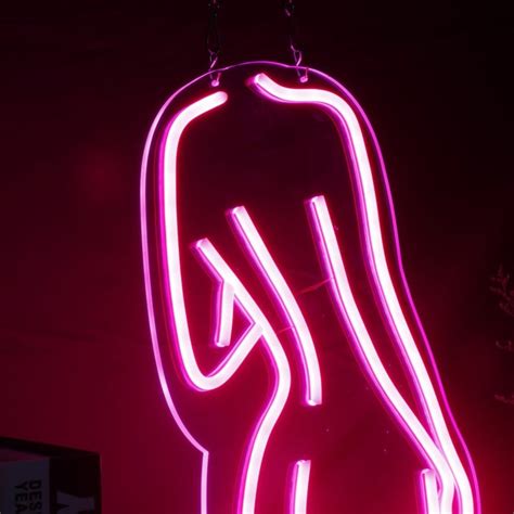 Nude Girl Sexy Pink Neon LED Light Wall Decor Home Living Bed Etsy