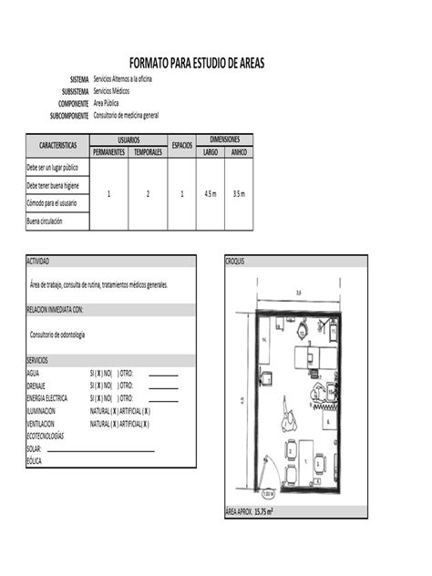 Cedula Analisis De Areas Oac 2 Pdf Ingeniería De Edificación