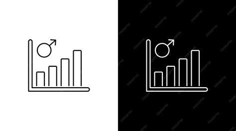 Premium Vector Male Gender Population Growth Statistic Infographic Data Analysis Outline Icon