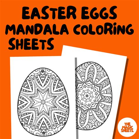 Easter Eggs Mandala Coloring Sheets Made By Teachers