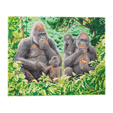 CRAFT BUDDY Diamond Painting Bild X Cm Zum Nachlegen Gorillafamilie