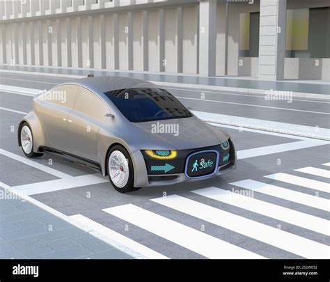 Safety Passable Signage On The Front Section Of An Automated Vehicle