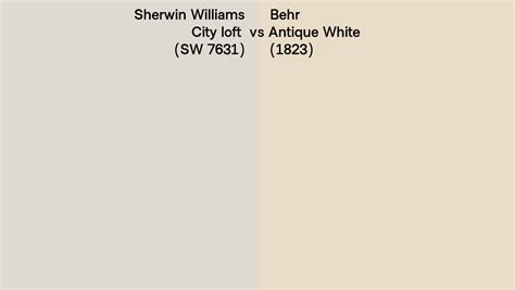 Sherwin Williams City Loft Sw 7631 Vs Behr Antique White 1823 Side