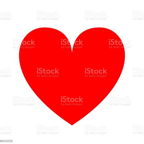 빨간 심장 아이콘 해피 발렌타인 데이 사랑 기호 기호 간단한 모양 간단한 인사말 카드 템플릿 귀여운 그래픽 개체 플랫 디자인 흰색 배경입니다 격리 개체 그룹에 대한 스톡